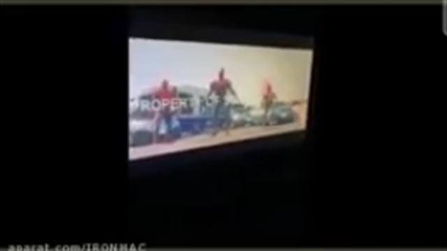 صحنه لو رفته از امدن سه مرد عنکبوتی در فیلم مرد عنکبوتی راهی به خانه