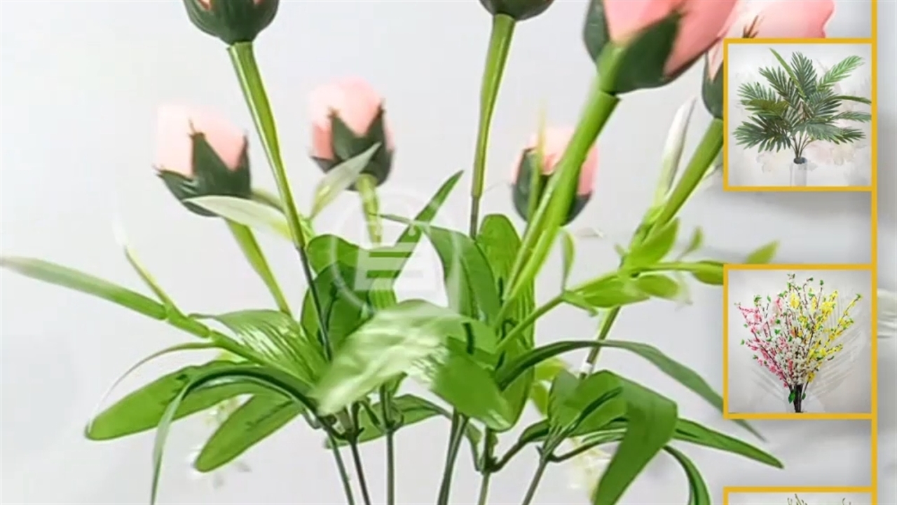 بوته های گل مصنوعی لاله صورتی - نماشا